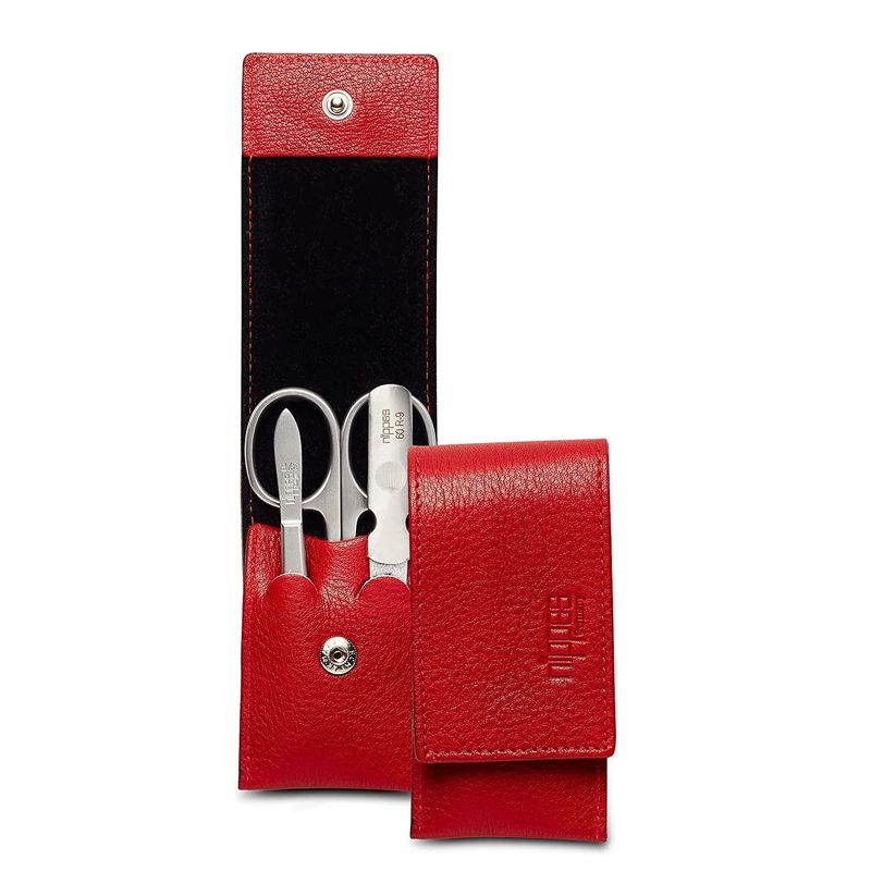 Nippes Solingen Manicure Set Wild Red 3-Piece Stainless Steel Rust- and ...
