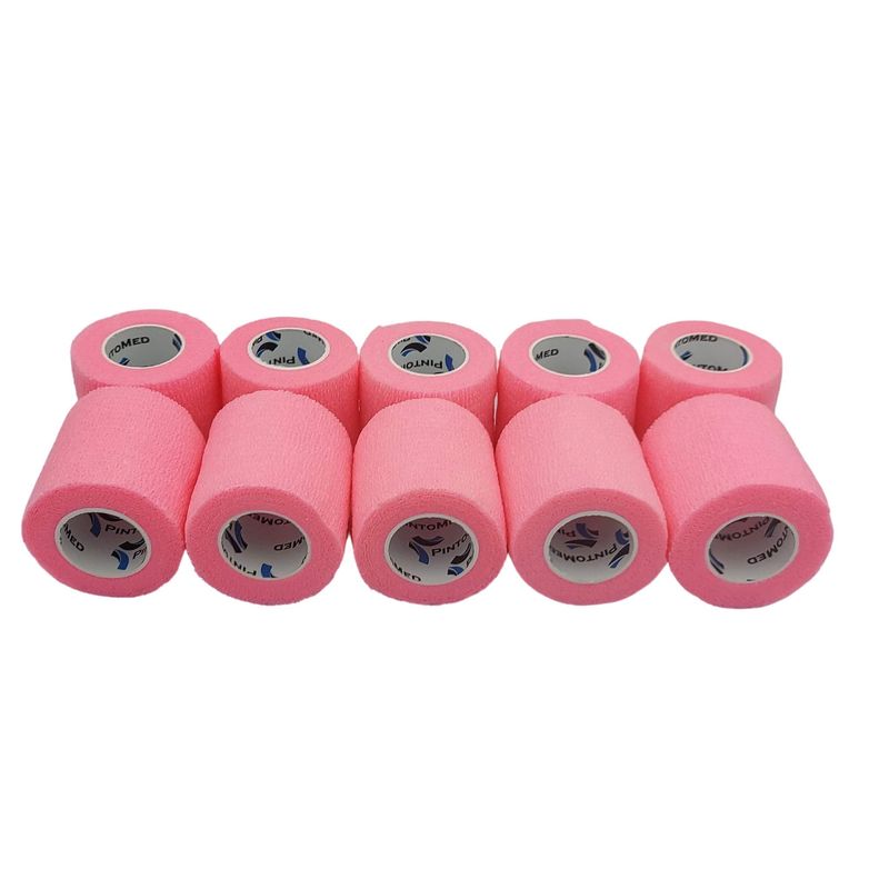 PintoMed – 10 X Pink X 5CM X 4.5M - Cohesive Bandage Stretched, Self ...