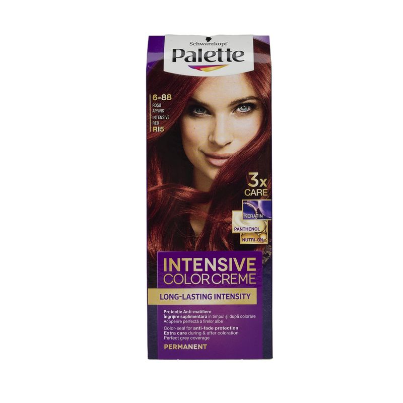 Permanent hair dye Palette Intensive Color Cream RI5 Bright Red ...