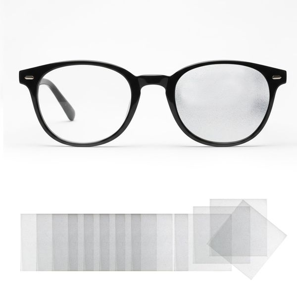 12 Pack Translucent Eye Patch for Glasses, Reusable Eye Patches Vision ...