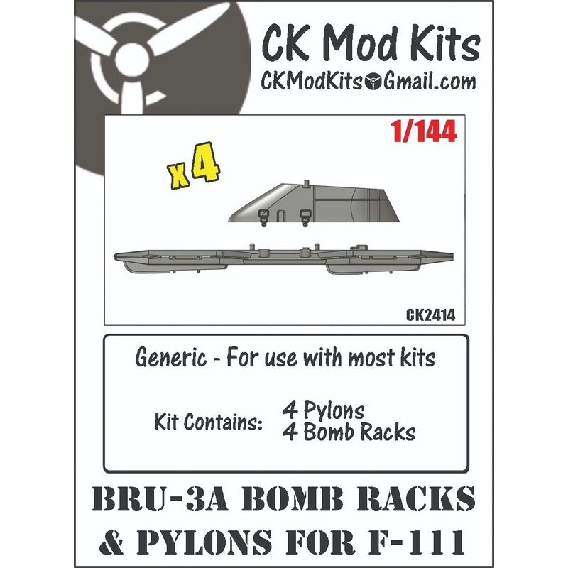 1/144 CK Mod Kits BRU-3A Bomb Racks & Pylons for F-111 #CK2414 - Online ...