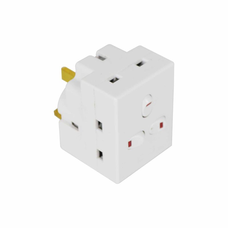 STATUS 3 Way Multi Plug Adapter | UK 3 Pin Multi Plug Adaptor ...