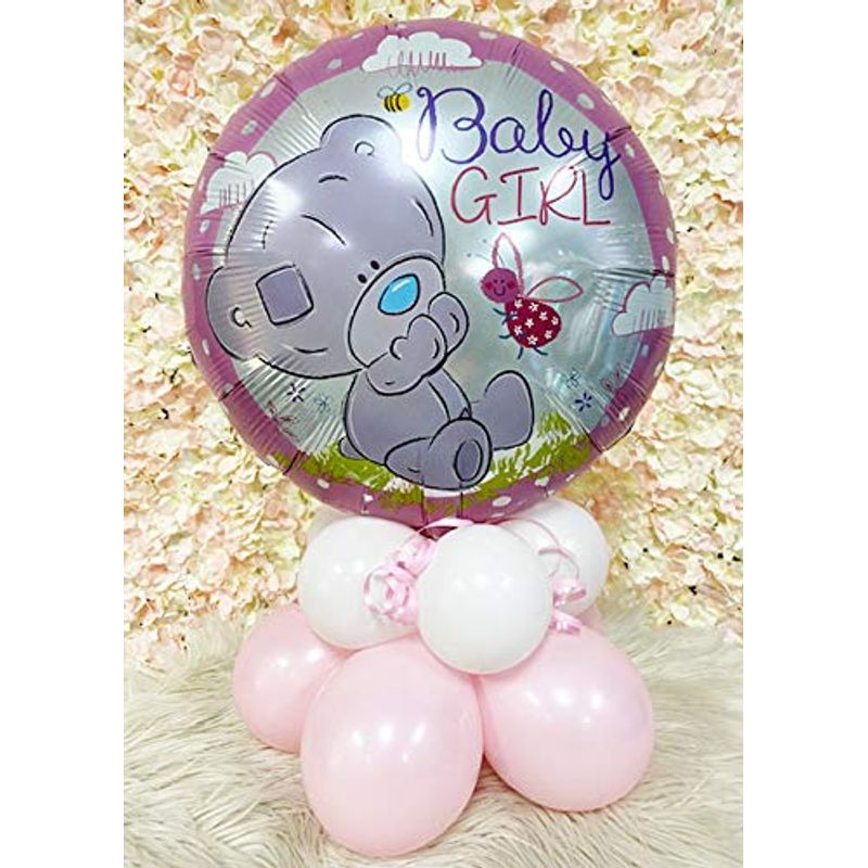 Struts Pink Baby Girl Tatty Teddy Inflated Balloon Table Centrepiece ...