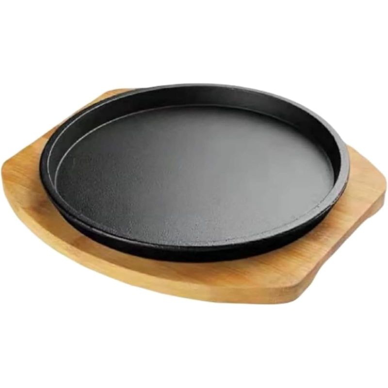 GrnArt Steak Plates, Meat, Plates, Set of 2, with Handles, Cast Iron ...