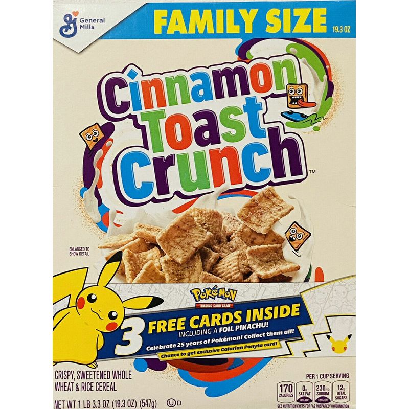 Cinnamon Toast Crunch Cereal Pokemon Cards 25th Anniversary Foil ...
