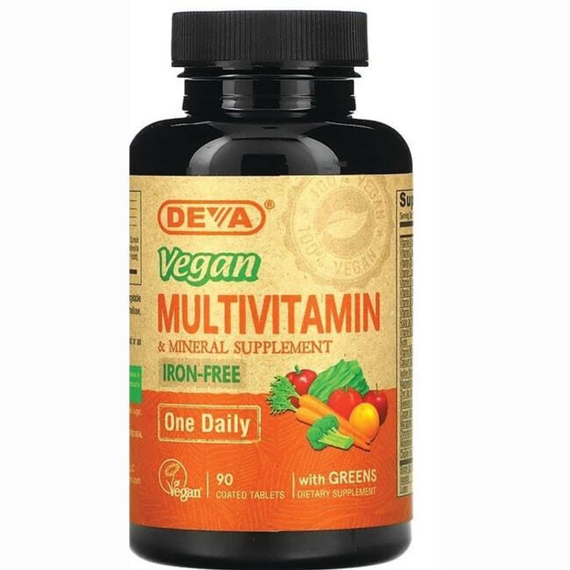 Deva Vegan Multivitamin & Mineral Iron Free 90 Tabs - EveryMarket
