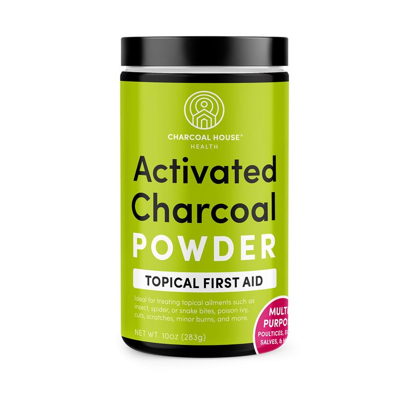 Charcoal House Hardwood Activated Charcoal Powder - Topical First Aid ...
