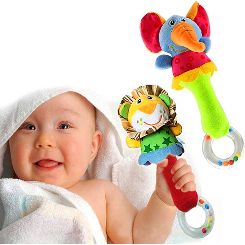 CHAFIN Baby Soft Rattles Shaker, Infant Developmental Hand Grip Baby ...