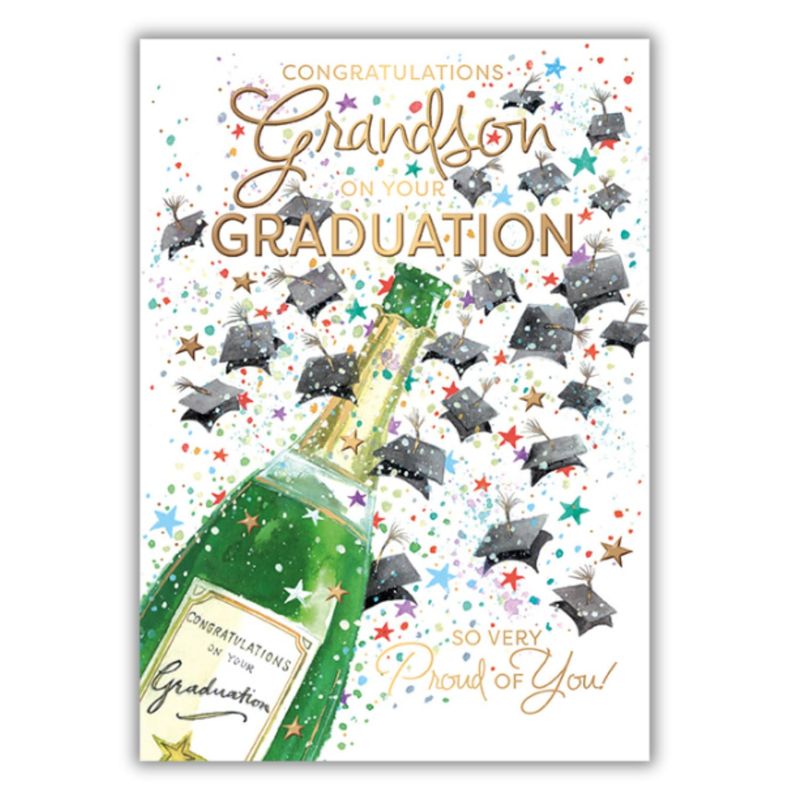 Words 'n' Wishes Grandson Graduation Congratulations Card - 'So Proud ...