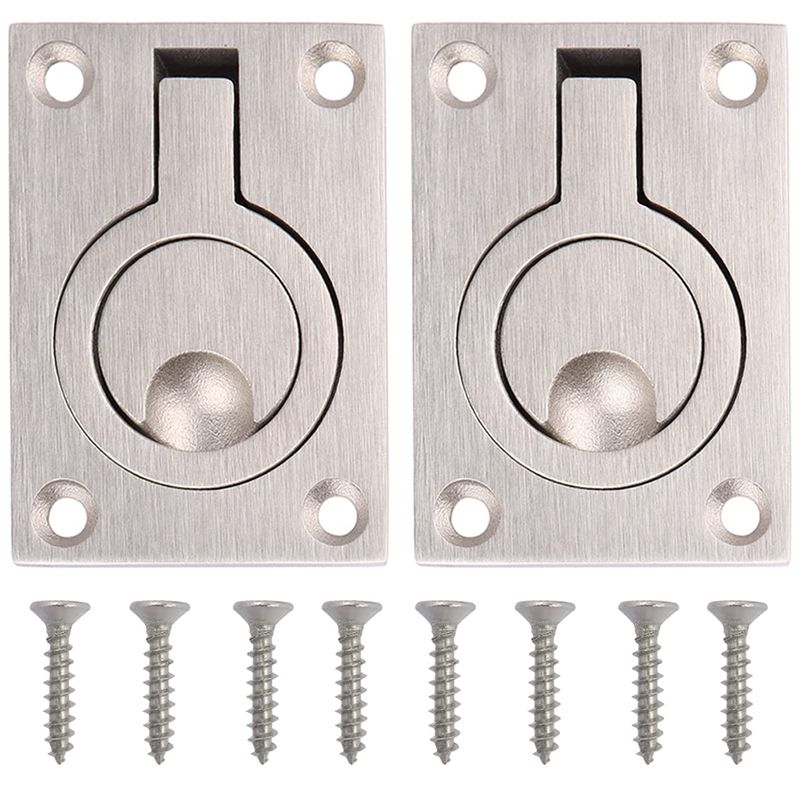 Wolfride Flush Ring Pull Handle 2 Pack Flush Lifting Handle Stainless Steel Flush Lift Ring for ...