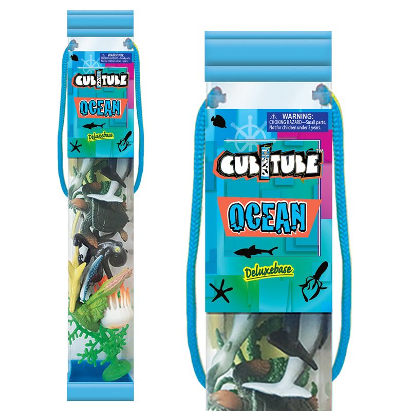 Cubitube - Ocean from Deluxebase. 11 Piece Small Sea Life Figurines and ...