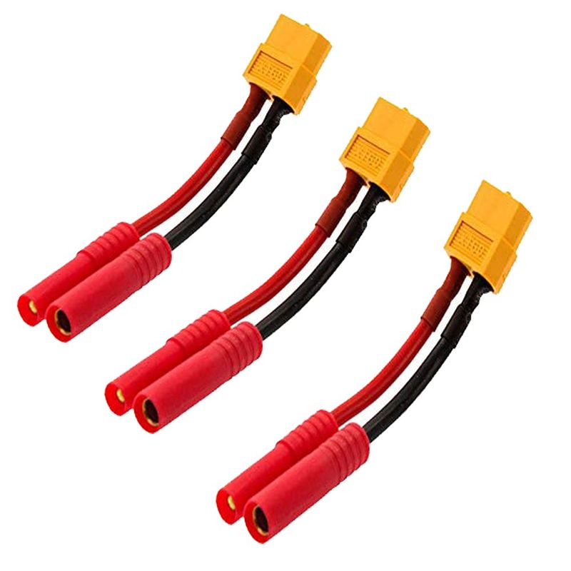 3 pcs XT60 Plug Female Connector to HXT 4MM 4.0MM Bullet Connector ...