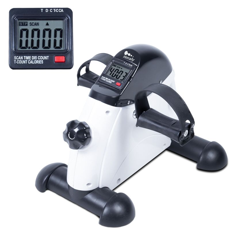 Mini Pedal Exerciser Desk Cycle Bike Leg Arm Fitness Home Exercise w ...