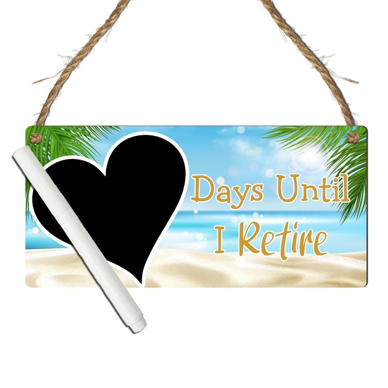 Days Until I Retire Countdown Plaque - Decorative Hanging Sign with ...