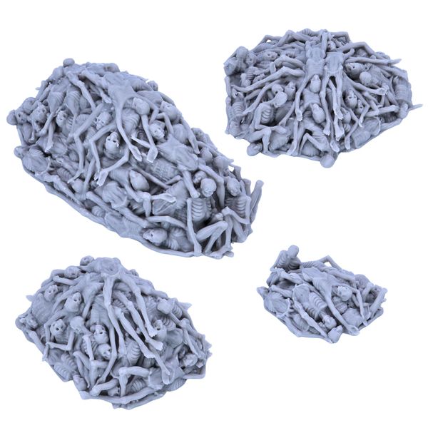 Corpse Pile Terrain Set – 4 Scatter Terrain Pieces for Tabletop RPGs ...