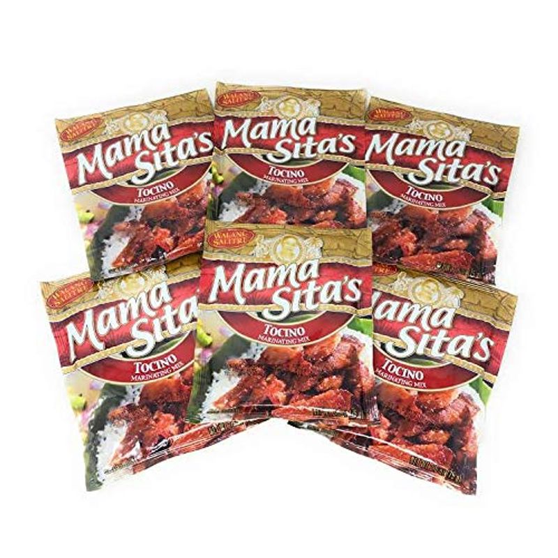 Mama Sita's Tocino Marinating Mix (Sweetened Cured Pork Mix) 2.6oz, 6 ...