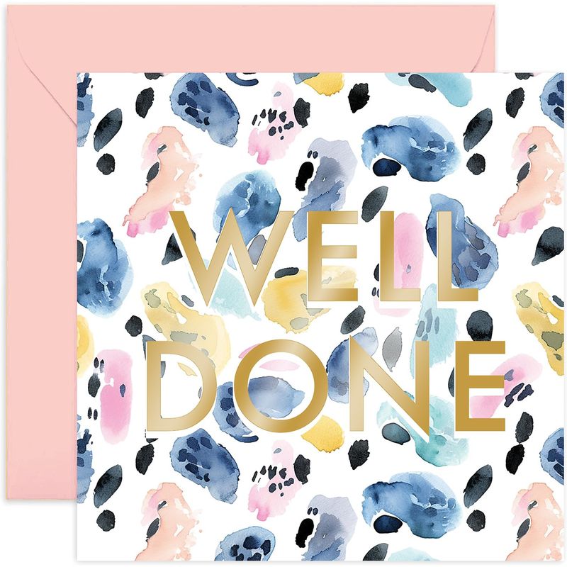 Premium Well Done Card - Pastel Leopard Print Congratulations Card for ...