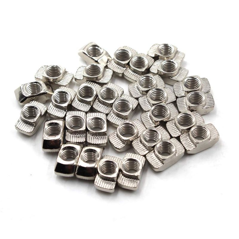M5 T Nut Nickel Plated Carbon Steel T Slot Nut For 4545 Aluminum ...