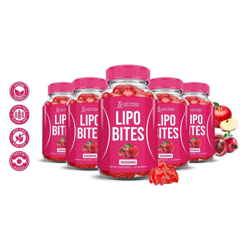 Lipo Bites ACV Gummies 1000MG Apple Cider Vinegar 300 Gummys - Online ...