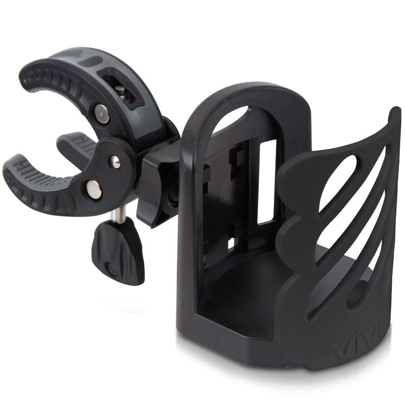 Vive Wheelchair Cup Holder (XL) - Universal, Adjustable, Clip On Accessory for Rolling Walker ...