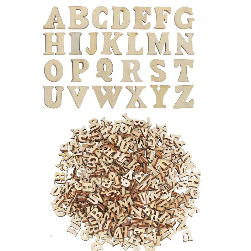 Wooden Letters 208 PCS Wooden Letters for Crafts Wooden Alphabet ...