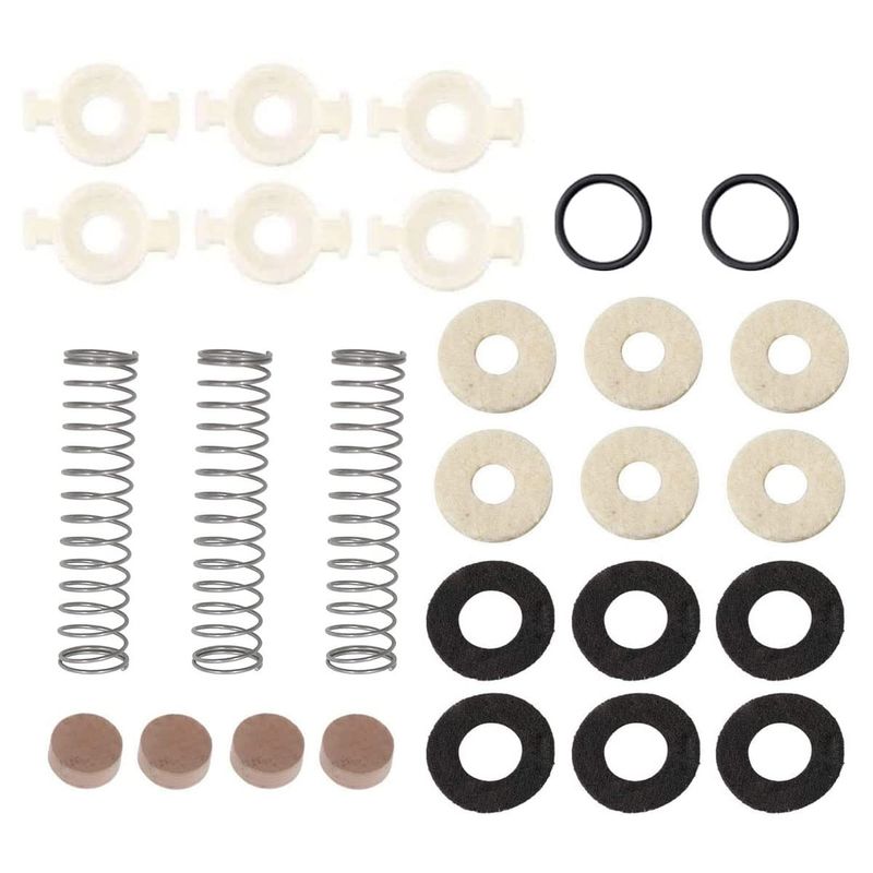 TUOREN Trumpet Repair Kit include 6 Piston Valve Guides 12 Felt Washers ...