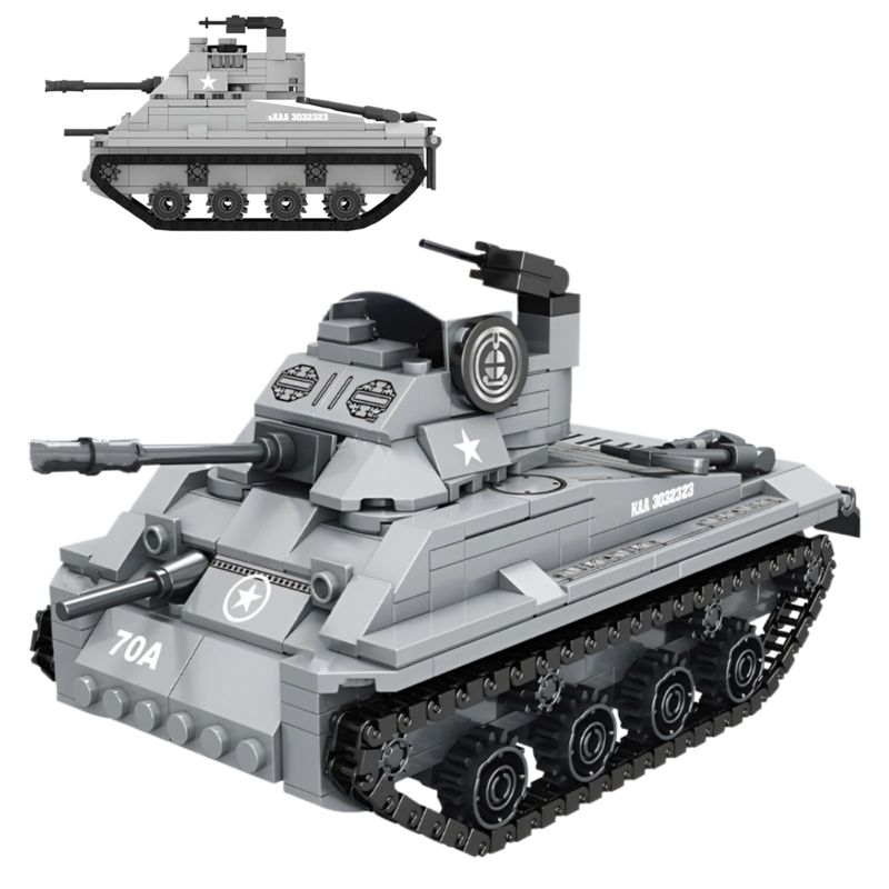 WULOBOOI WW2 Army M4A3 Tank Toys Building Blocks Set, Adult Collectible ...
