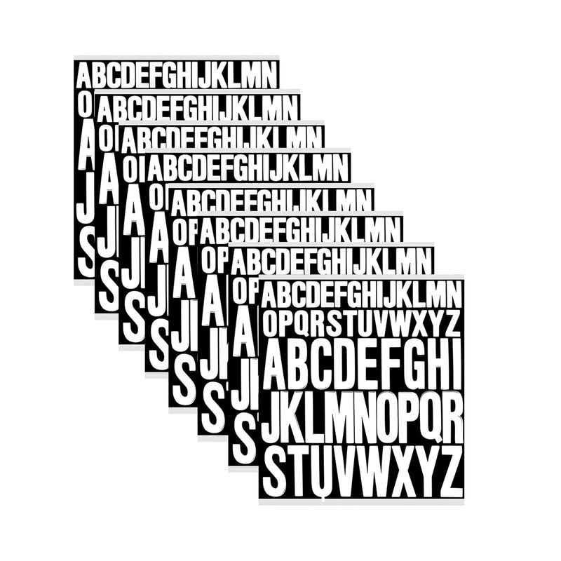 Stick On Letters, 8 Sheet Capital Letter Stickers 1 Inch 2 Inch Self ...