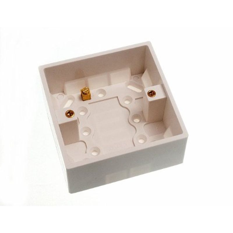 One Stop DIY 5 X Surface Mount Pattress Switch Socket Back Box 1 Gang ...