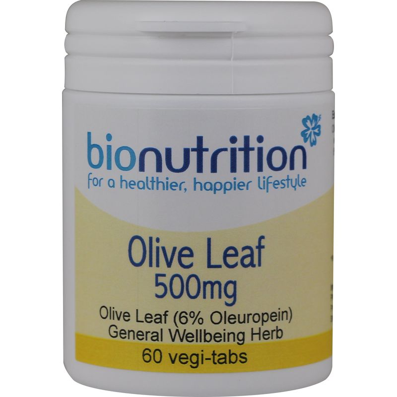 Bio Nutrition Olive Leaf 500mg : Well-Being Plant Supplement : 60 vegi ...
