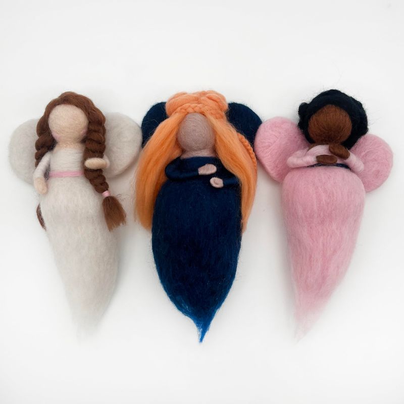 Bergin & Bath Needle Felting Kit, Fairies. Make Three Felted Fairy ...