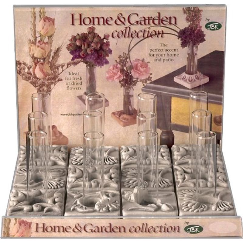 JBK Pottery Assorted Antique Ceramic Bud Vases, Set of 2, White ...