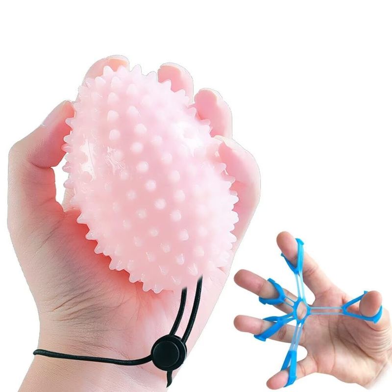 Hand Exerciser Ball Finger Squeeze Therapy Grip Strengthener Trainer ...
