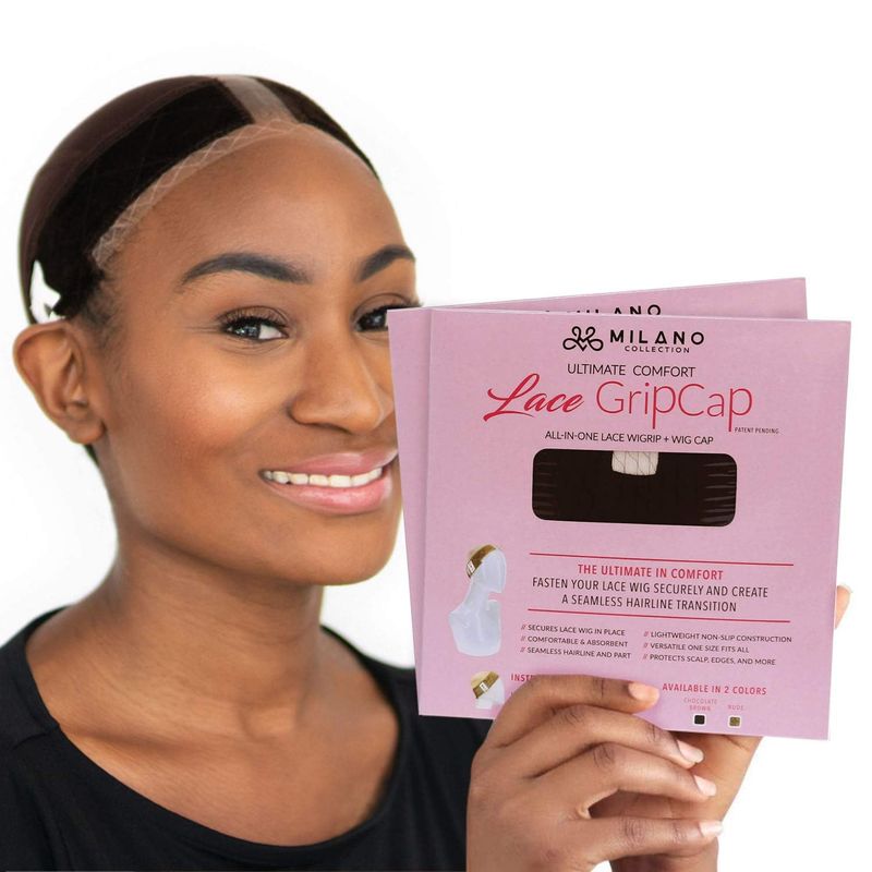 Milano 2-in-1 Lace GripCap, Adjustable Velvet Wig Grip Band with ...