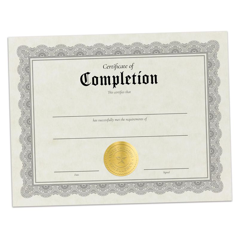 Hill Valley Greetings Certificate of Completion - 15 Fill in Award ...