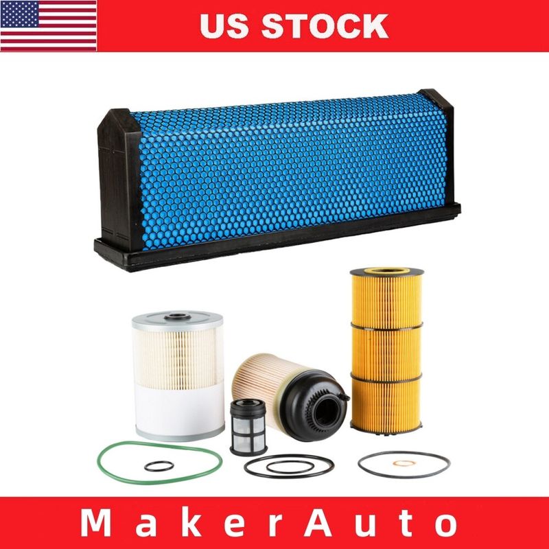 Air & Oil & Fuel Filter with Water Separator Kit For Detroit DD13 DD15 ...