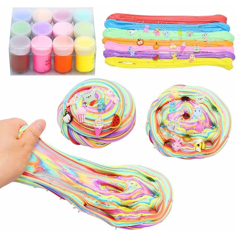 Slime Kit, Slime Butter, Set of 12, Super Soft and Non-Adhesive DIY ...