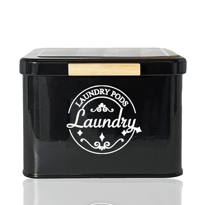 Laundry Pods Container with Hinged Lid. Modern Laundry Room ...