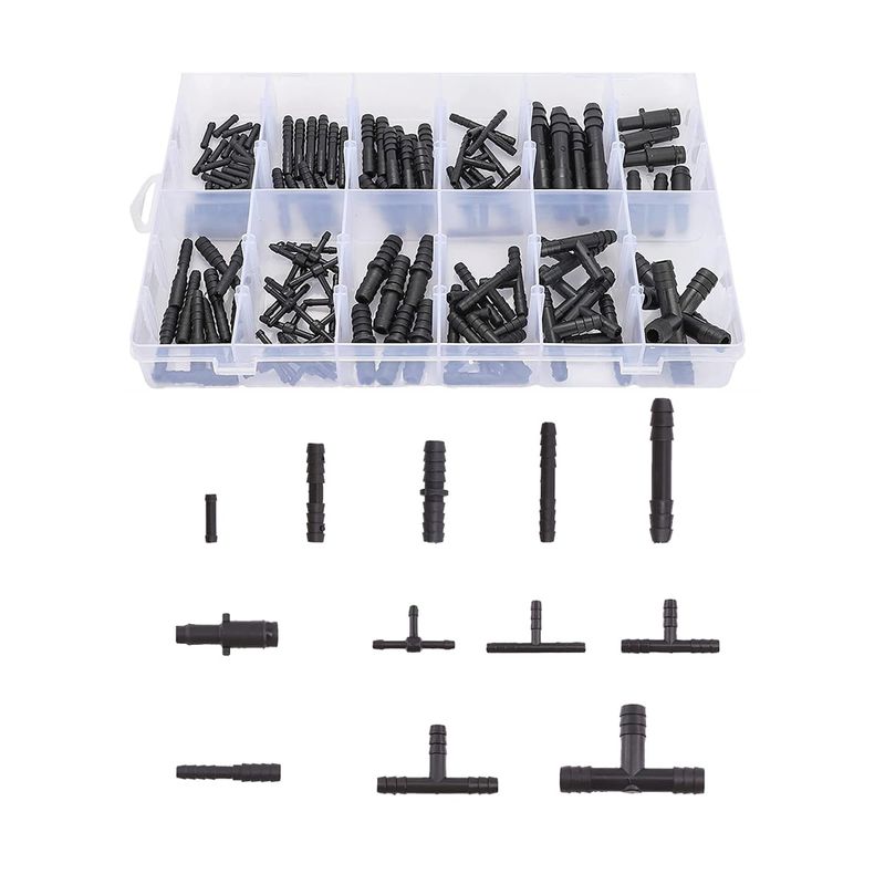 BELOMI Vacuum Connector Assortment, 113 Pcs Nylon Barbed Type Vacuum ...