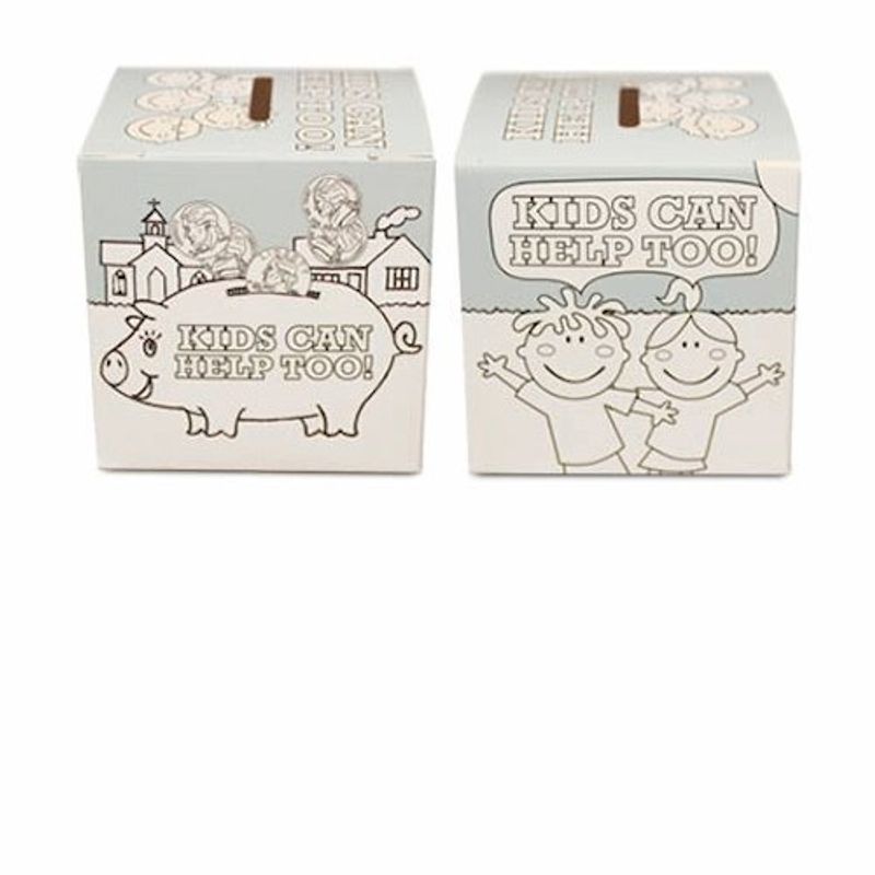 Sterling Gifts Kids Can Help Too Offering Box Coloring Box Banks for ...