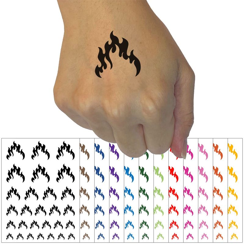 Fire Flame Burning Temporary Tattoo Water Resistant Fake Body Art Set ...