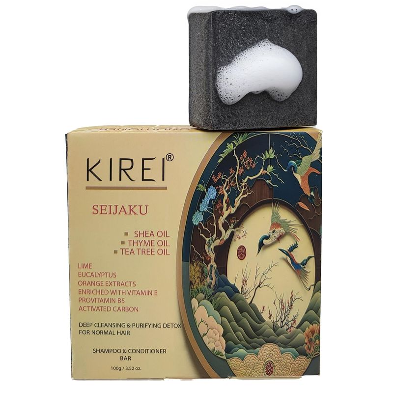 Kirei Shampoo Bar, 2-in-1 Shampoo & Conditioner Bar, Detoxifying, Deep ...