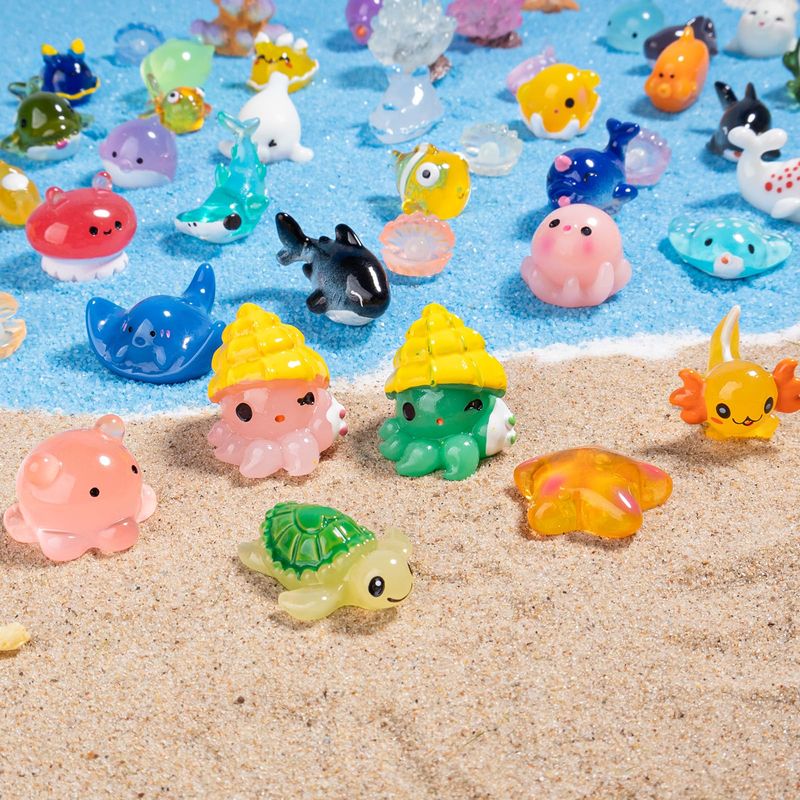 dsooldre 50pcs Mini Ocean Resin Animals Tiny Sea Animals Figurines ...