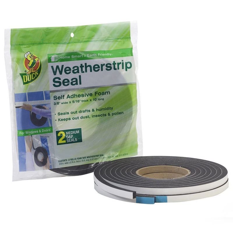 Duck Brand Self Adhesive Foam Weatherstrip Seal for Extra Large Gaps ...
