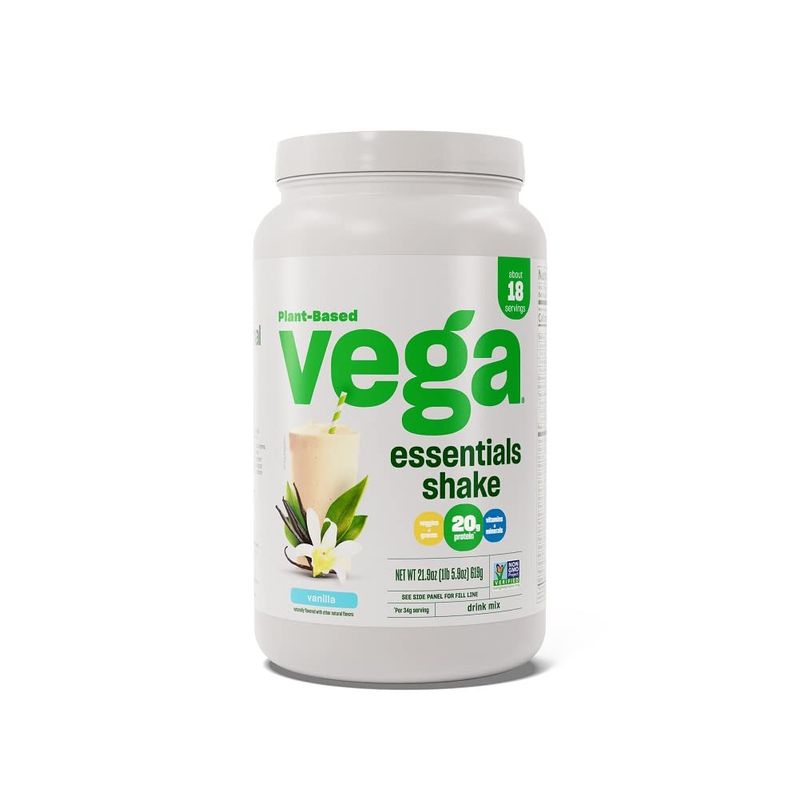 Vega Essentials Plant Based Protein Powder, Vanilla - Vegan, Superfood ...