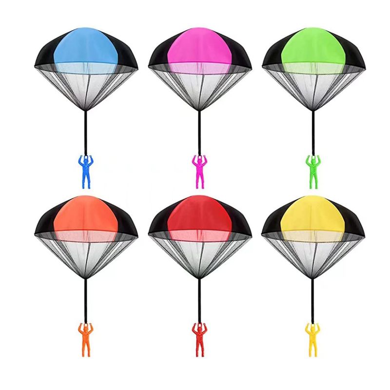 RICISUNG Mini Parachute Hand Throw Toy (Set of 6 6 Colors) Outdoor ...