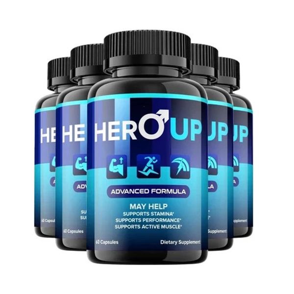 5-Pack Hero Up Capsules – HeroUp for Men Capsules Advanced Formula -300 ...