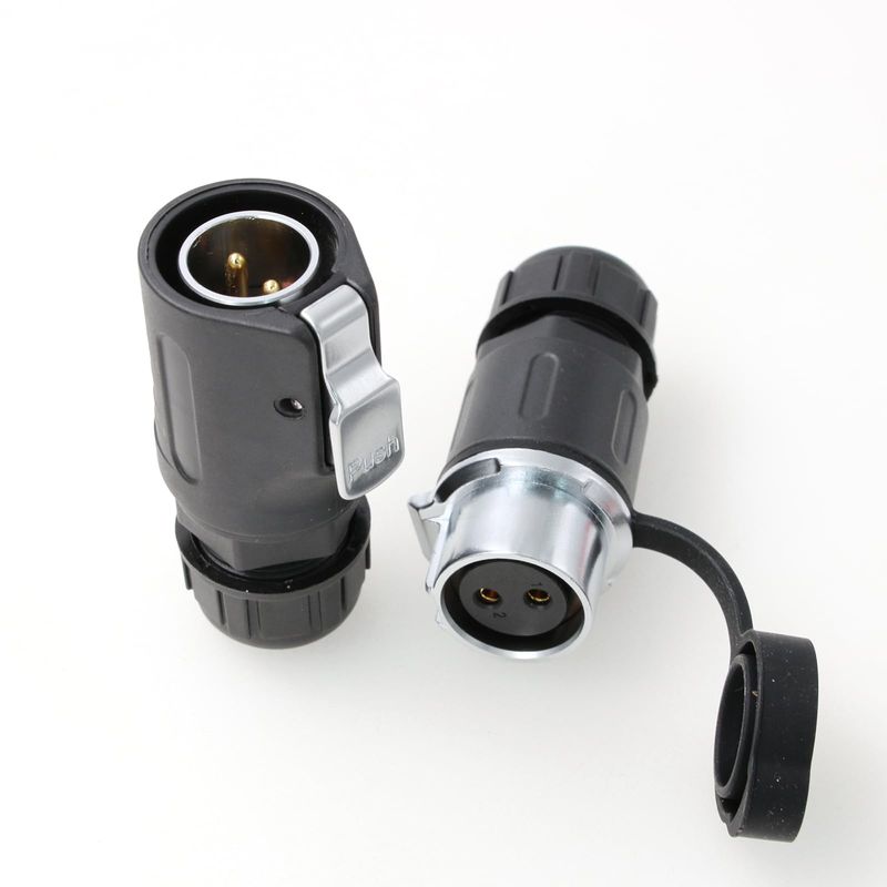 Eonvic LP20 Male 2 Pin Connector Wire Cable Plug Female Panel Socket ...