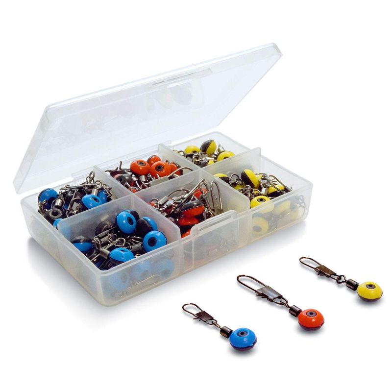 T's Factory Swivel for Fishing (Set of 100 + Storage Case), Float ...