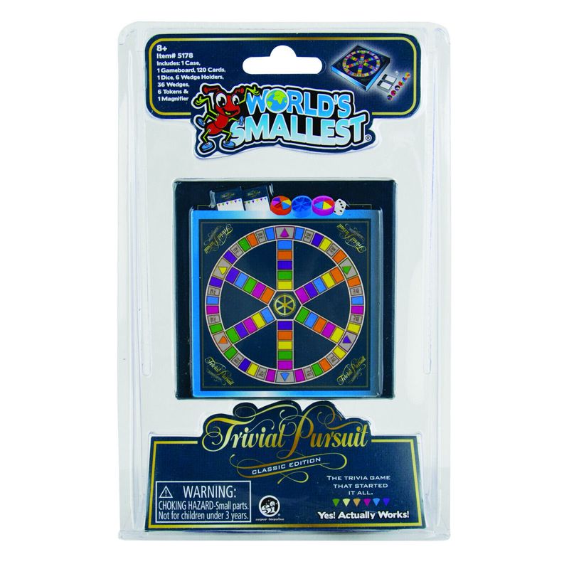 World's Smallest TRIVIAL PURSUIT Miniature Trivia Board Game Mini Toy ...